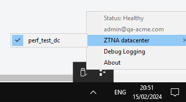Accessing agent-based ZTNA applications